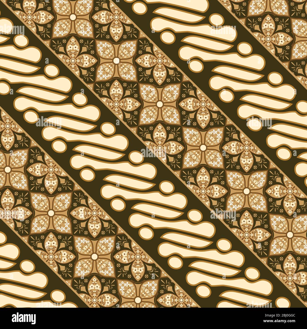 Art work Jogja batik beautiful motifs with seamless color design Stock ...