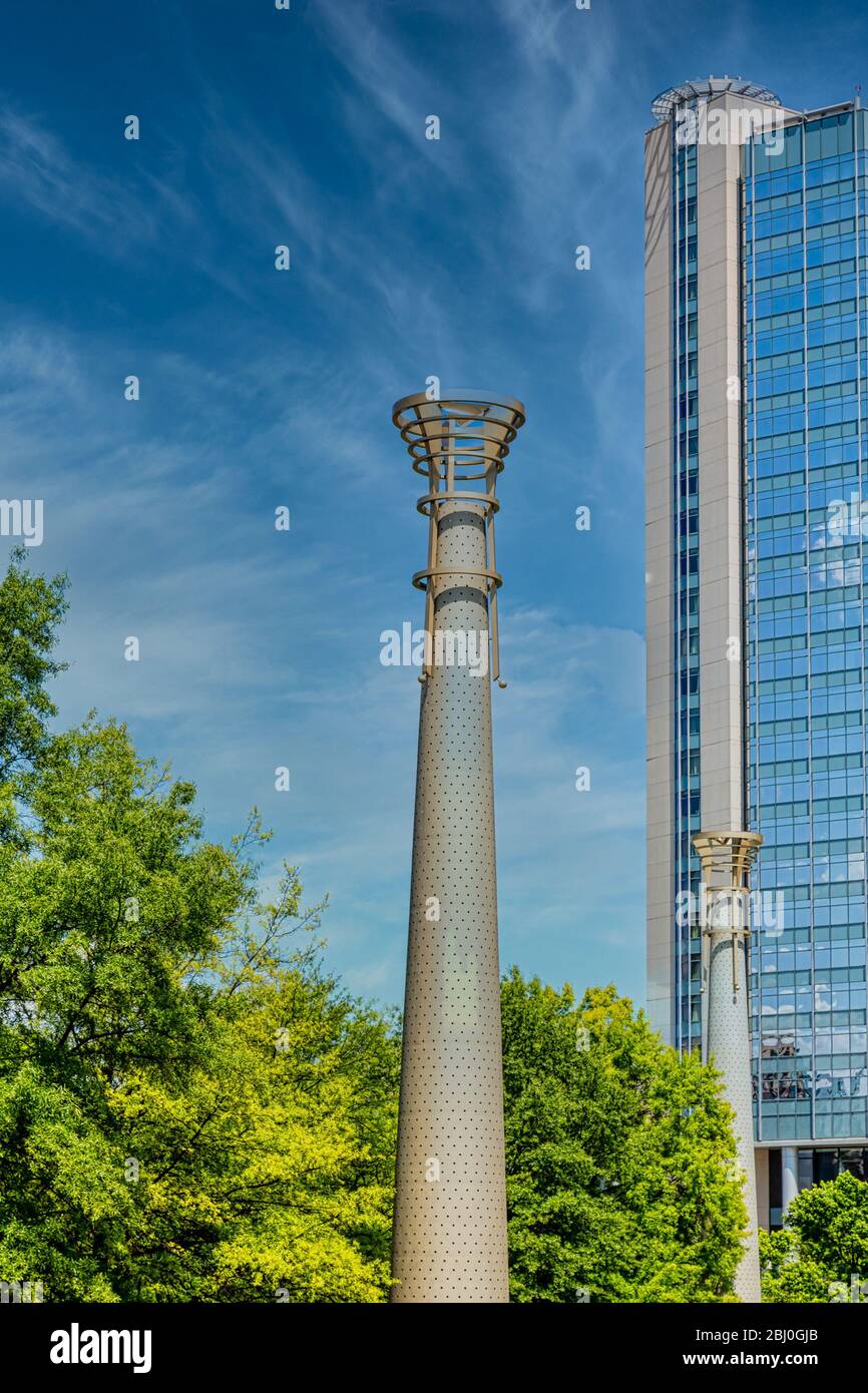 Lighting Fixtures in Park Stock Photo - Alamy