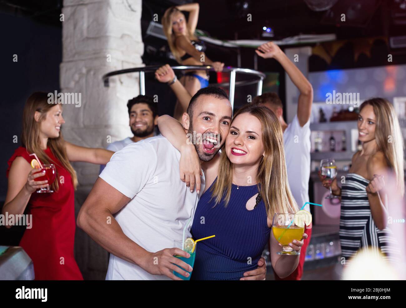 Smiling pair hugging dancing on hi-res stock photography and images - Alamy