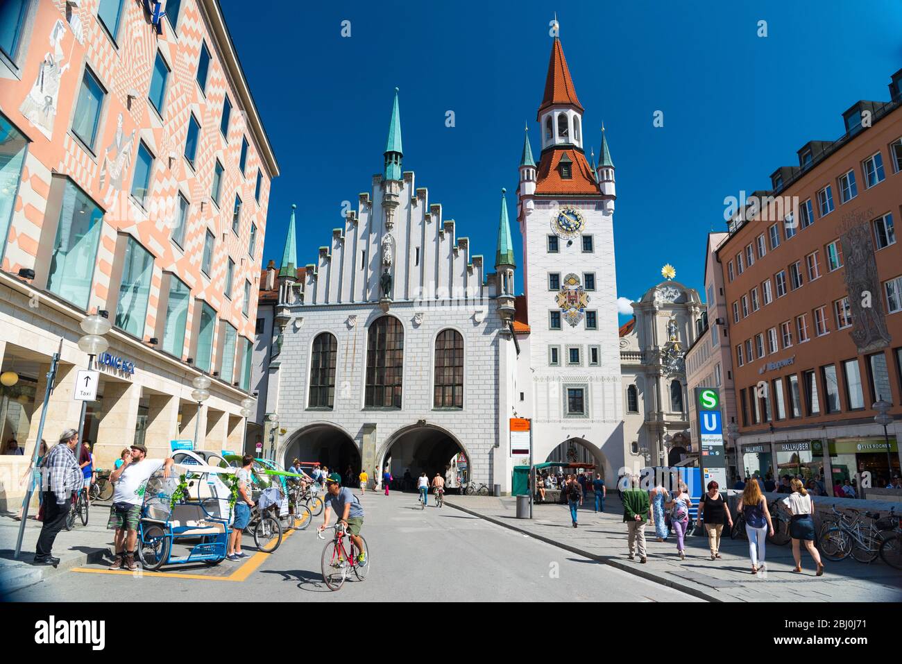 Munich, Germany - June 8. 2016: The Old Town Hall located on the ...