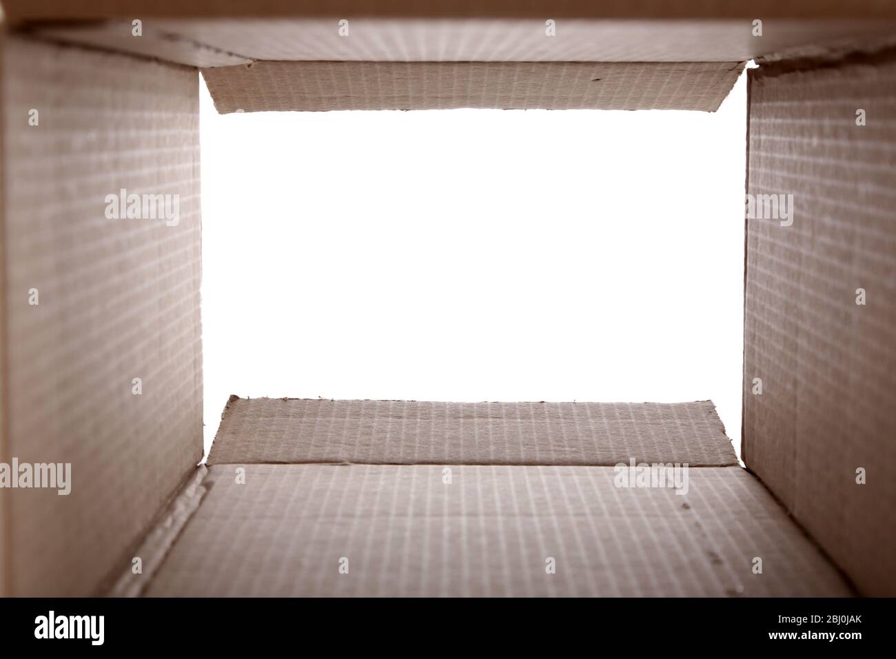 Cardboard box inside view Stock Photo - Alamy
