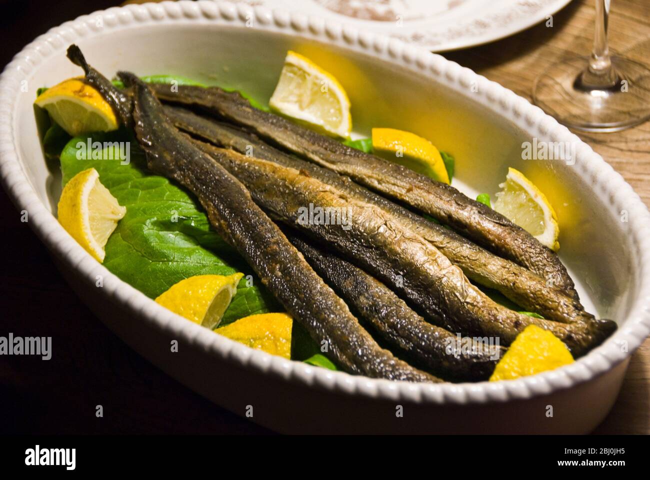 Lampreys from Finland served as a starter Stock Photo - Alamy