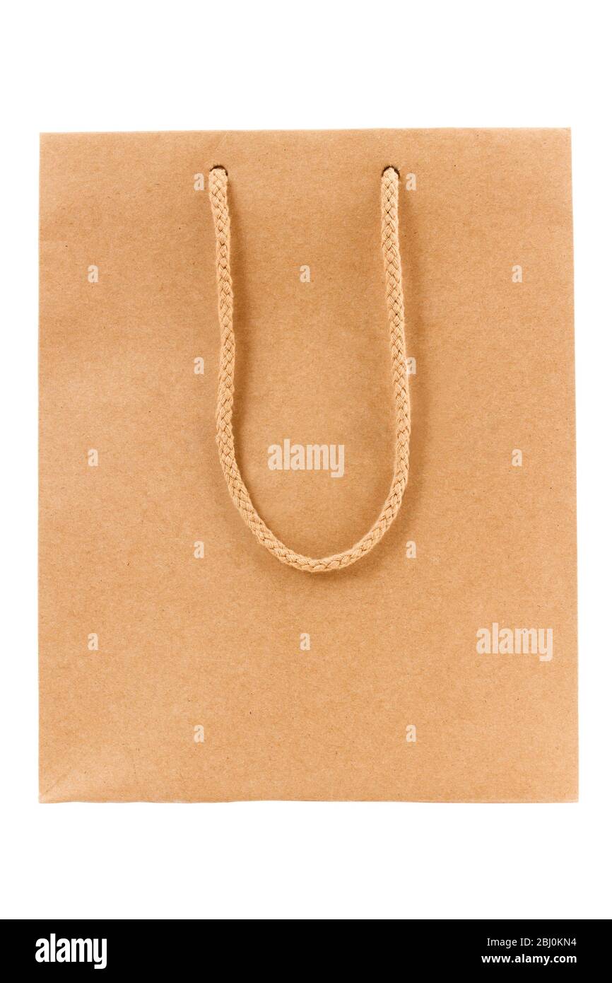Front view of kraft paper bag Stock Photo - Alamy