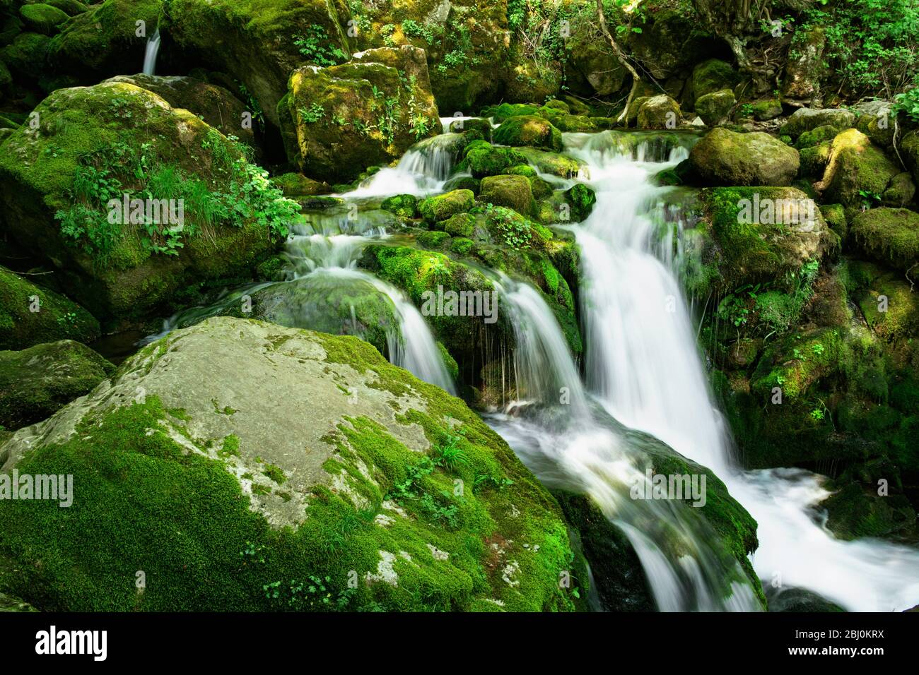 Flow waterfall from natural mountain hi-res stock photography and ...
