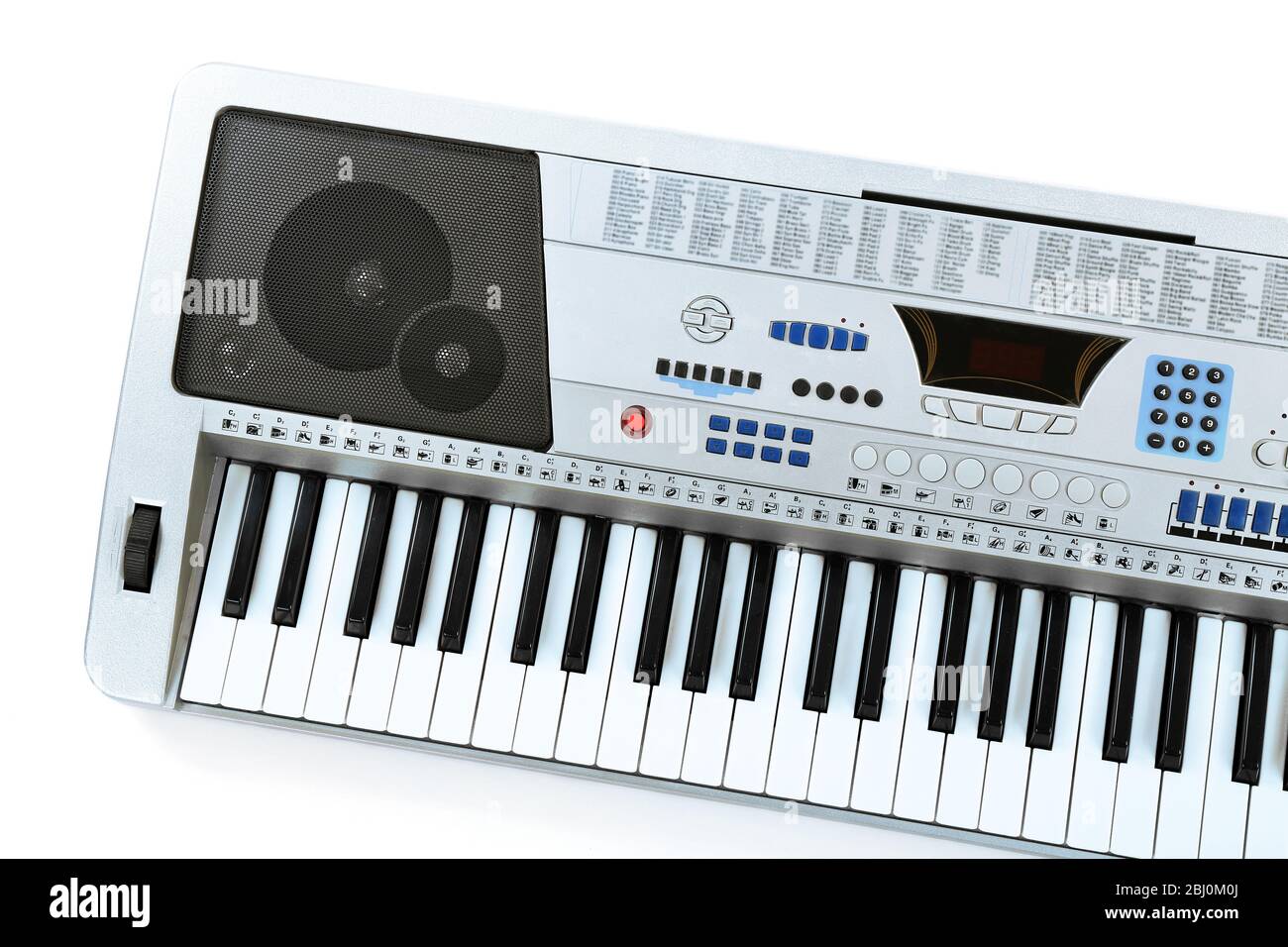 Synthesizer isolated on white Stock Photo - Alamy