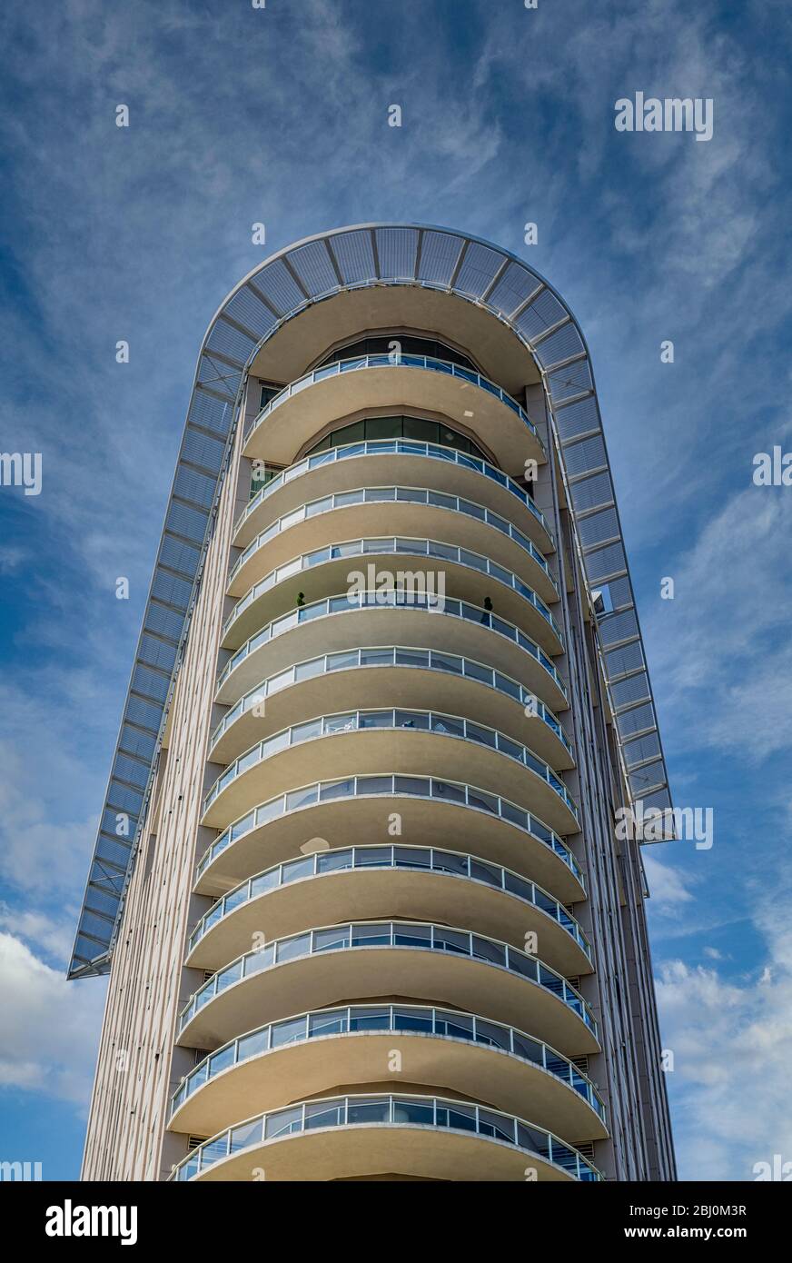 Round Balconies on Condo Tower Stock Photo - Alamy