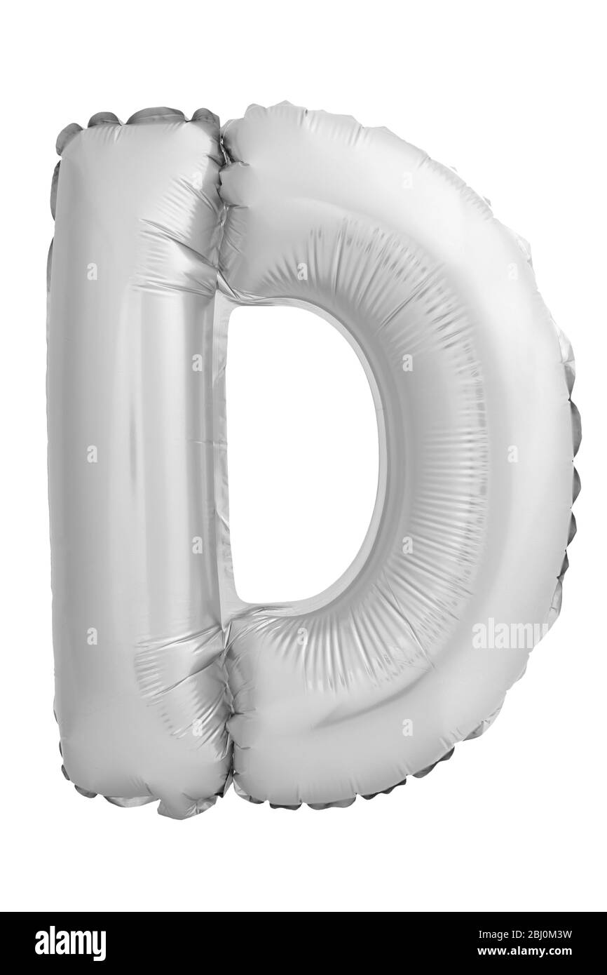 Letter D made of inflatable balloon isolated on white Stock Photo - Alamy