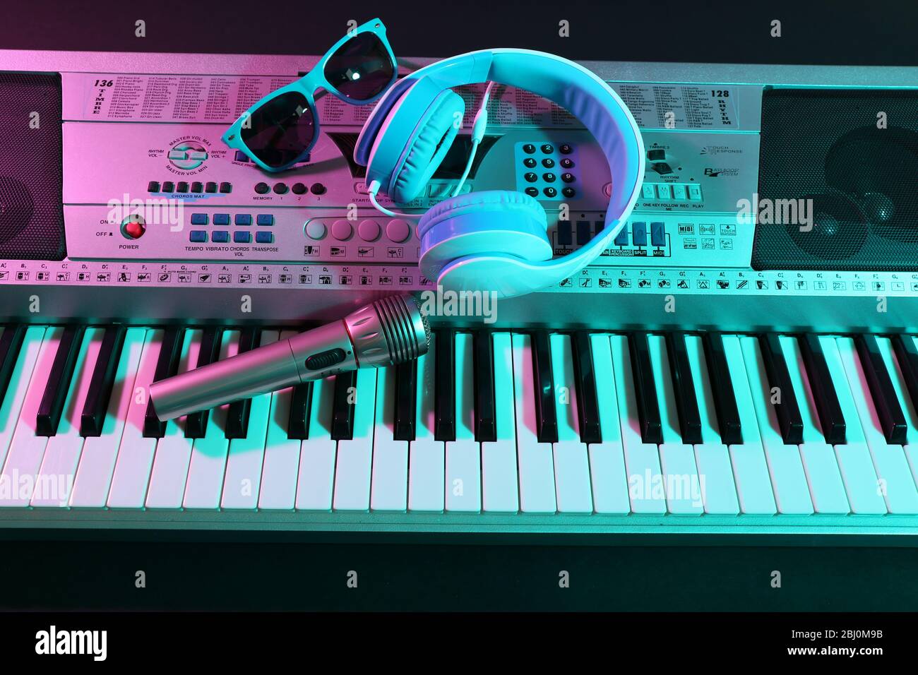 Light blue synthesizer on hi-res stock photography and images - Alamy