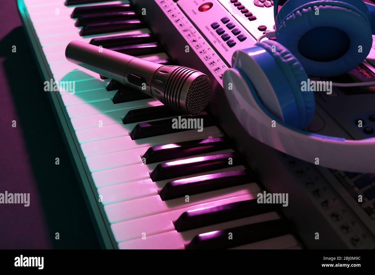 Light blue synthesizer on hi-res stock photography and images - Alamy