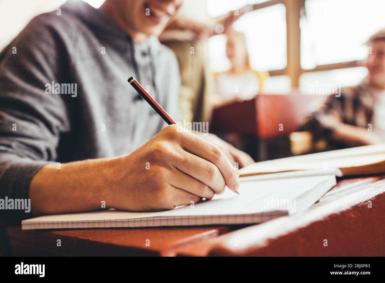 High School Student Taking Notes
