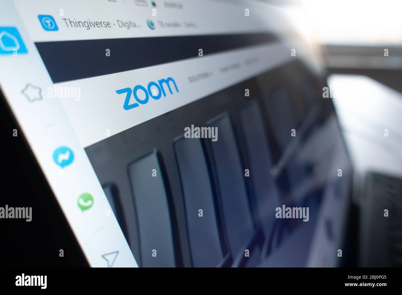 Berlin, Germany - April 13 2020: Zoom.us website. Zoom Video ...