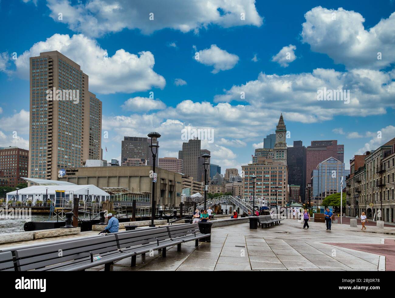 Walk Along Boston Waterfront Stock Photo - Alamy