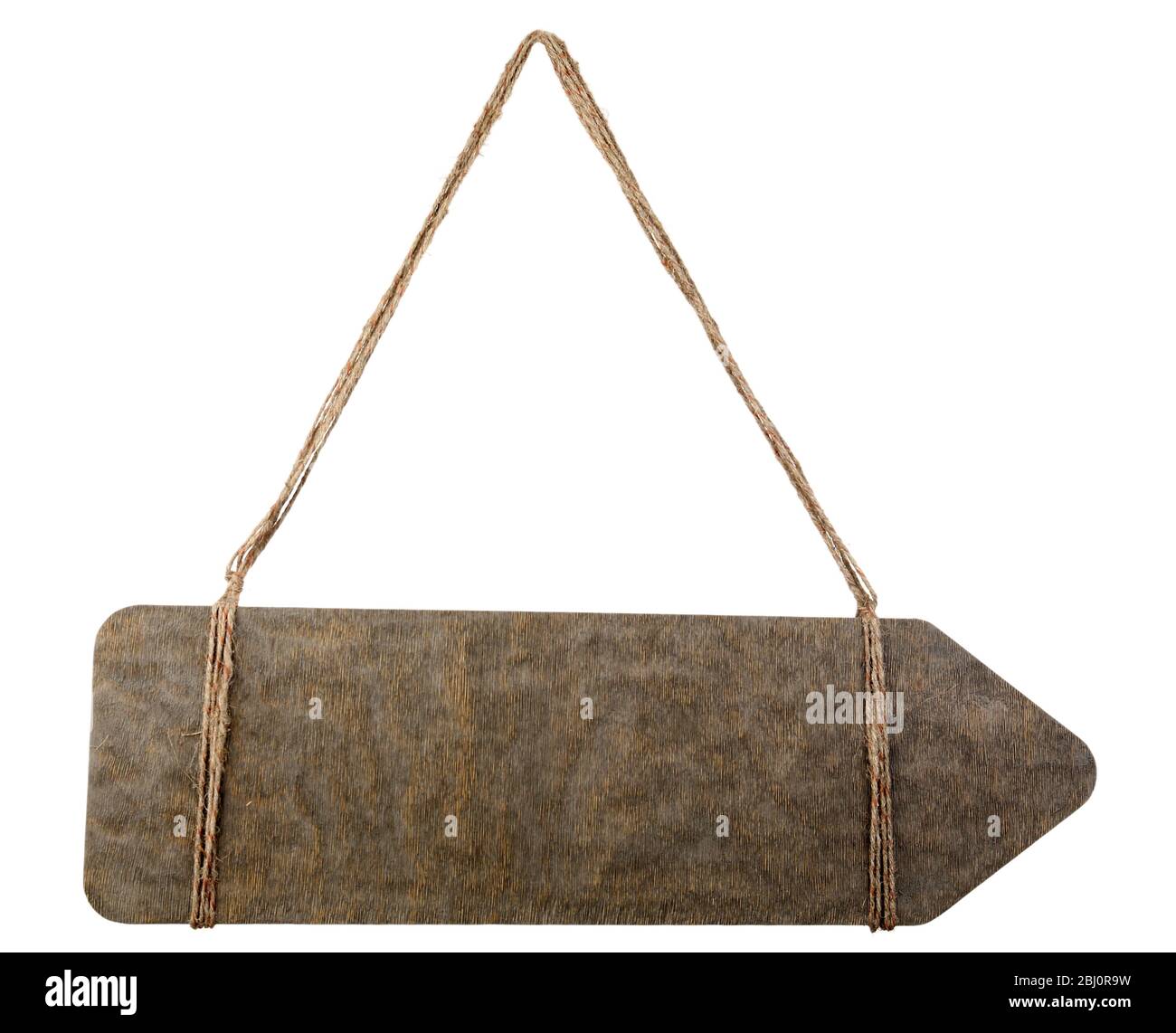 Wooden sign arrow isolated on white Stock Photo - Alamy