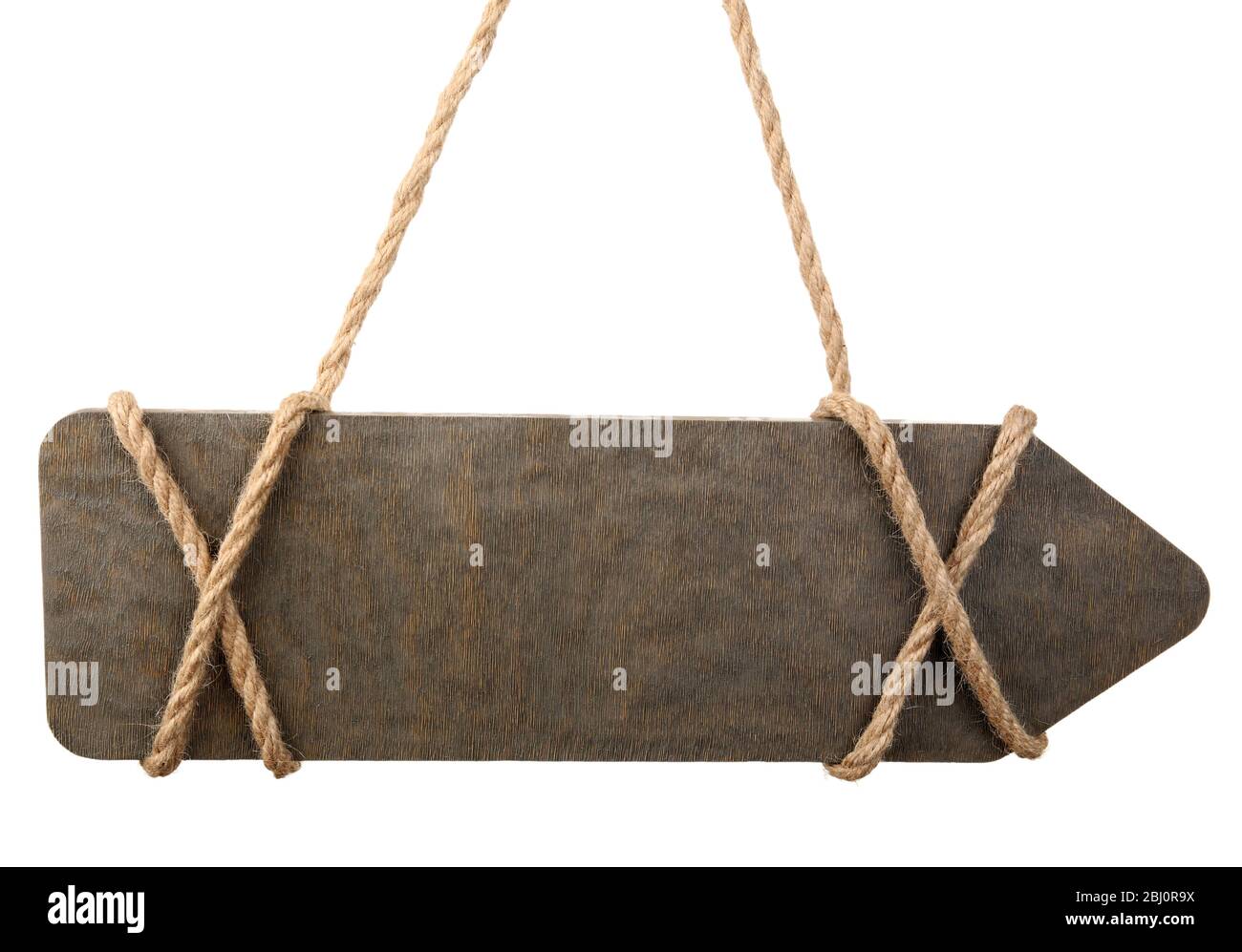 Wooden sign arrow isolated on white Stock Photo - Alamy