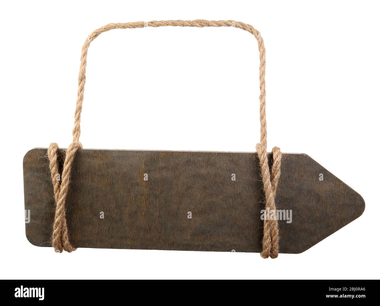 Wooden sign arrow isolated on white Stock Photo - Alamy