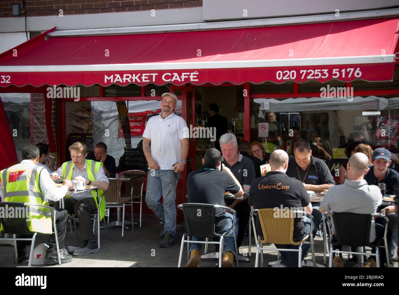 Market cafe, Whitecross Street, London EC1 Stock Photo - Alamy