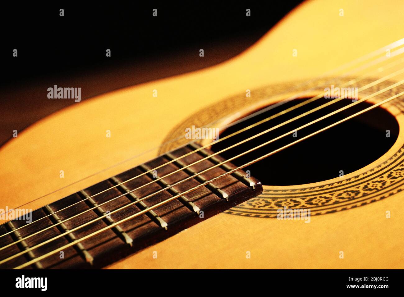 Acoustic guitar close up Stock Photo - Alamy