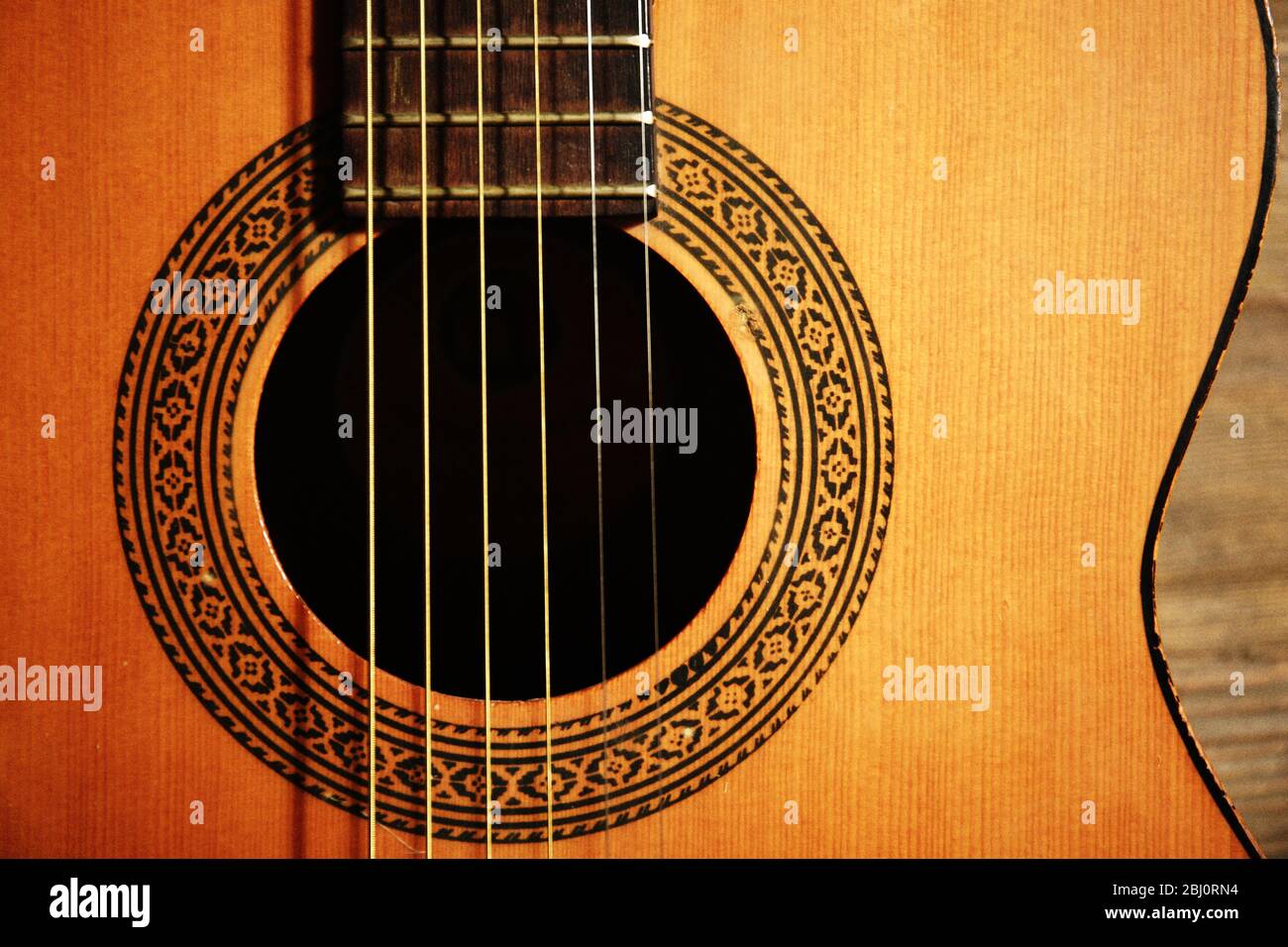 Acoustic guitar close up Stock Photo - Alamy
