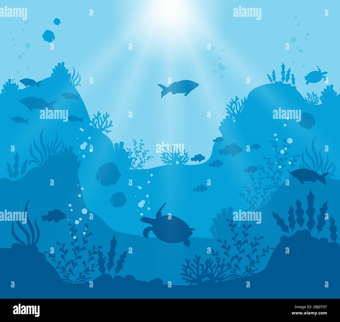 Dark deep sea coral Stock Vector Images - Alamy