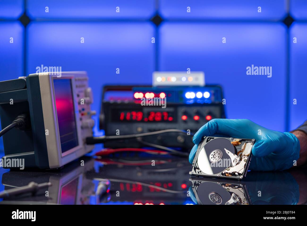 Bad HDD hard drive in data recovery service Stock Photo - Alamy