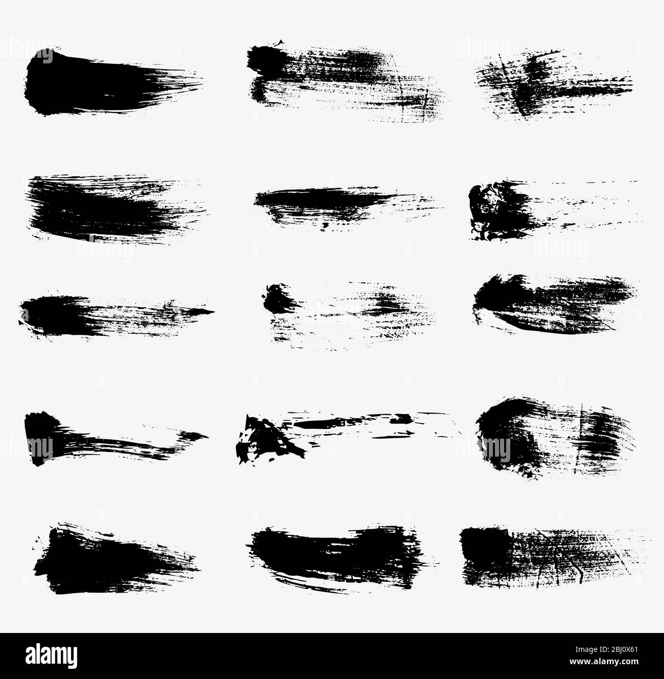 Brush drawings, linear ink strokes, strokes. Grunge style illustration ...