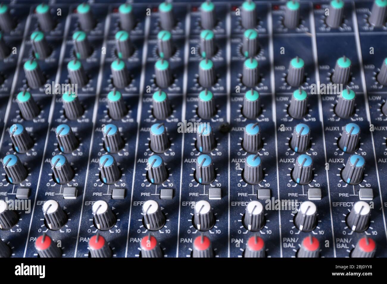 sound music mixer control panel close up Stock Photo - Alamy