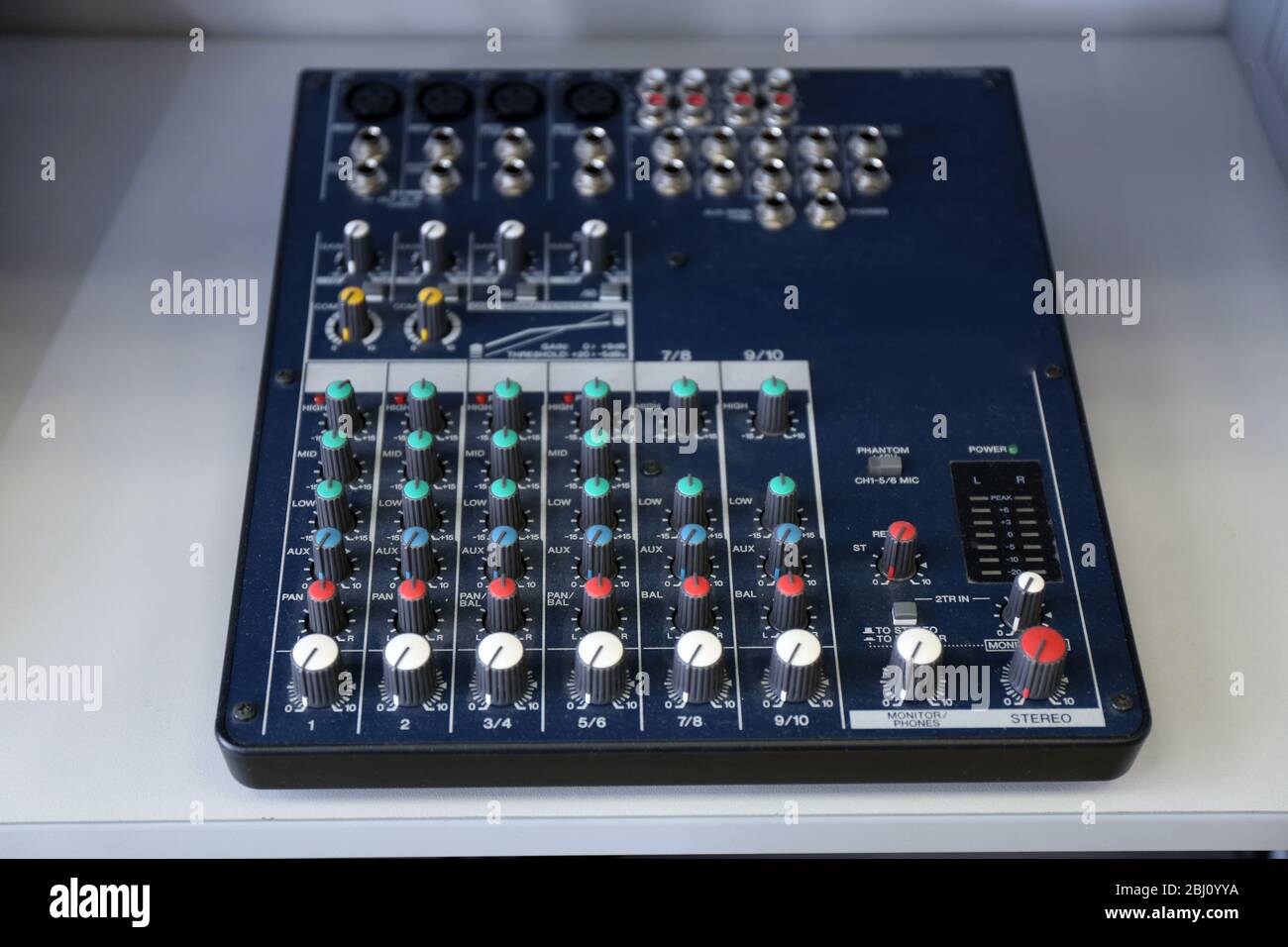 sound music mixer control panel close up Stock Photo - Alamy