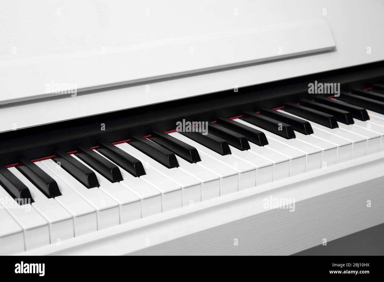 Piano keyboard close up Stock Photo - Alamy