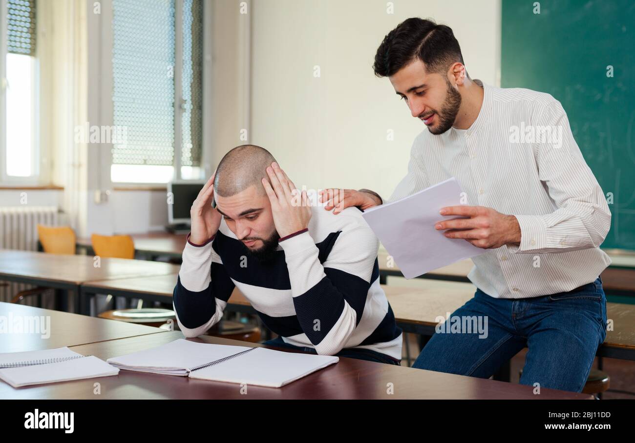 University class two students upset hi-res stock photography and images ...