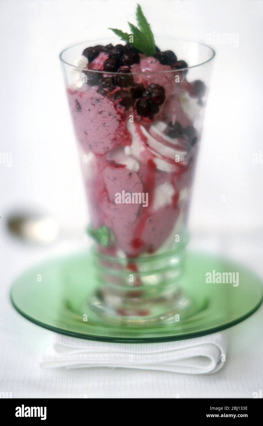 Blackcurrant sundae Stock Photo - Alamy