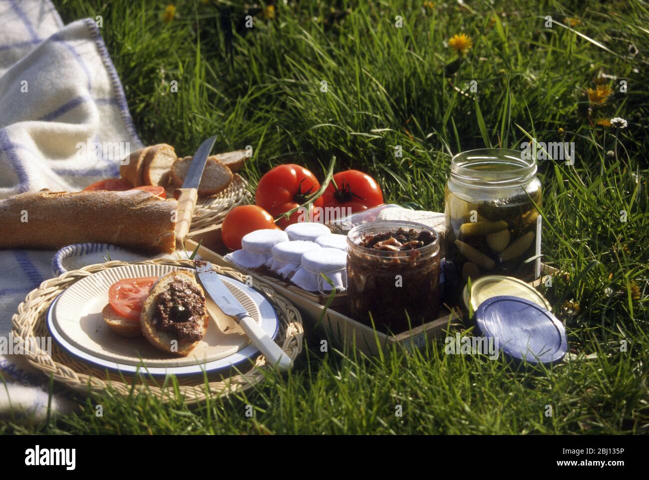 Pickles at picnic Stock Photo - Alamy