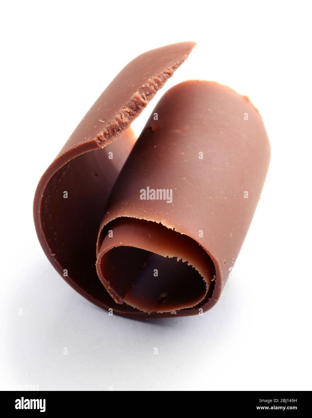 Chocolate curl isolated on white Stock Photo - Alamy