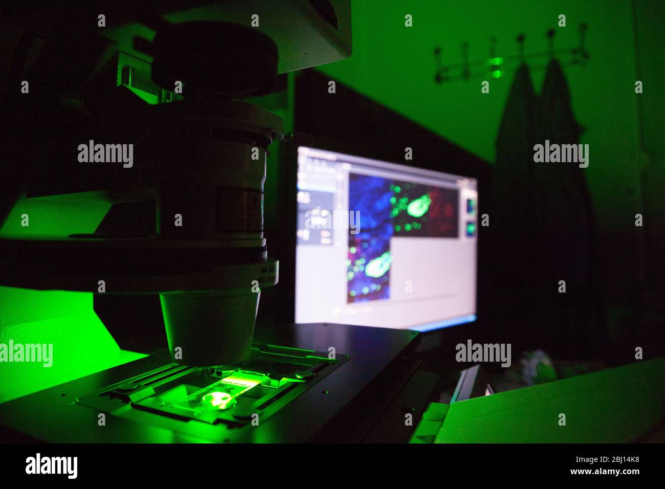 High powered microscope used for medical testing Stock Photo - Alamy