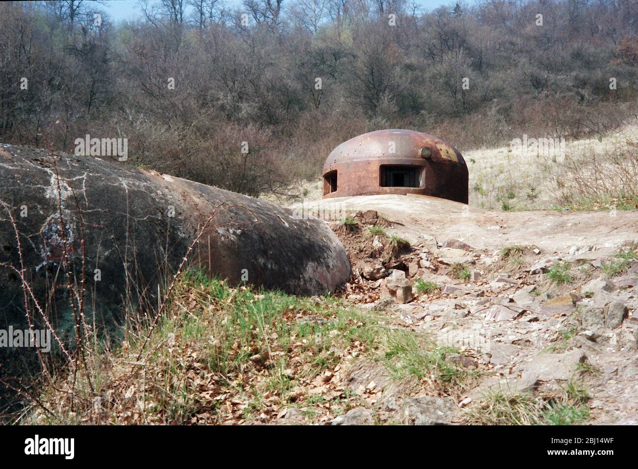 A steel observation post at Fort Hackenberg bunker system part of the ...