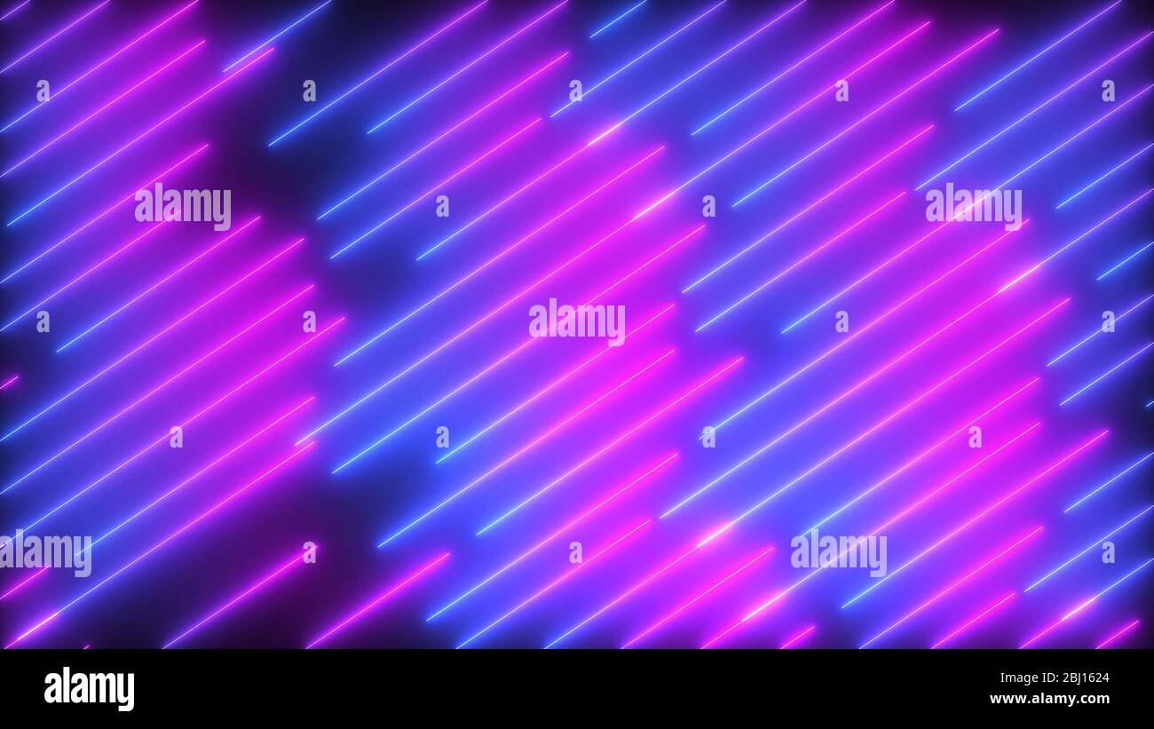 digital neon lines 3d illustration Stock Photo - Alamy