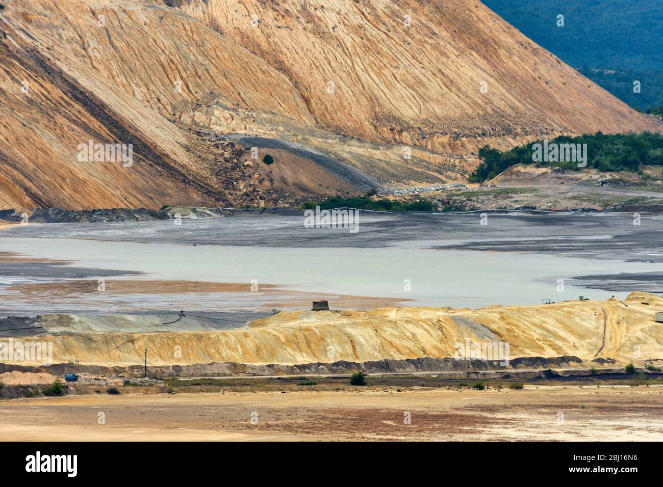 Bor / Serbia - July 13, 2019: Tailings and mine dumps in Bor, Eastern ...