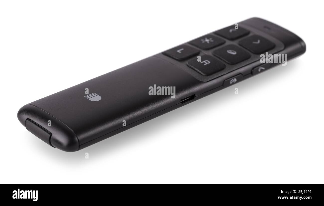 The remote control isolated on white background Stock Photo - Alamy