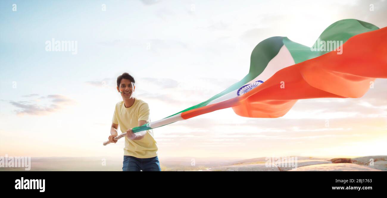 Man waving flag hi-res stock photography and images - Alamy
