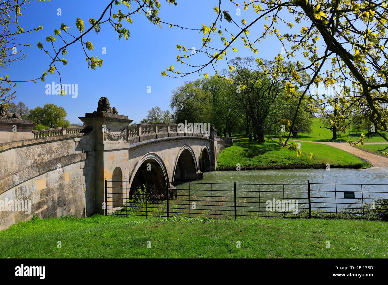 The Lion Bridge, Burghley house, Elizabethan Stately Home on the border ...