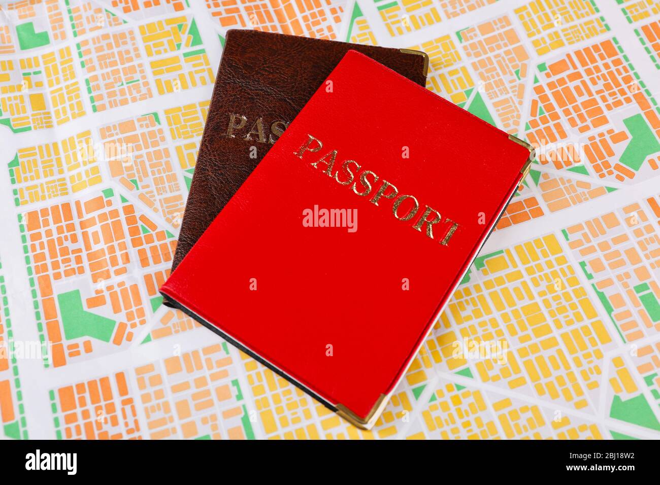 Passports on map hi-res stock photography and images - Alamy