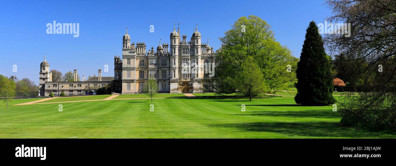 Summer colours, Burghley house, Elizabethan Stately Home on the border ...