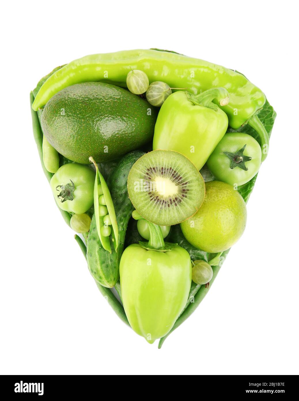 Fresh green food isolated on white Stock Photo - Alamy