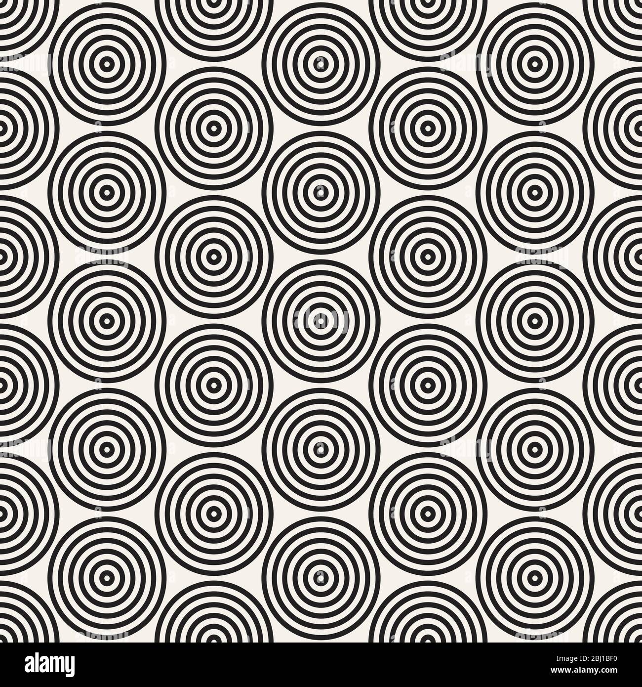 Vector seamless geometric pattern. Modern repeating lines background. Concentric circles ...