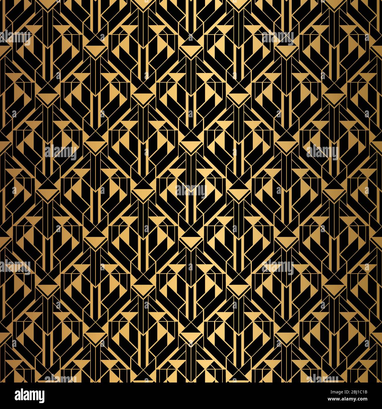 Art Deco Pattern. Seamless black and gold background Stock Vector Image ...