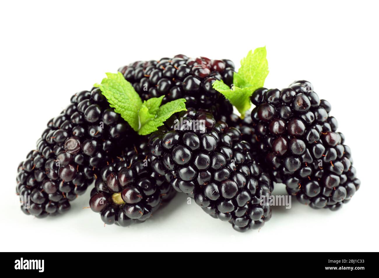 Ripe blackberry isolated on white Stock Photo - Alamy