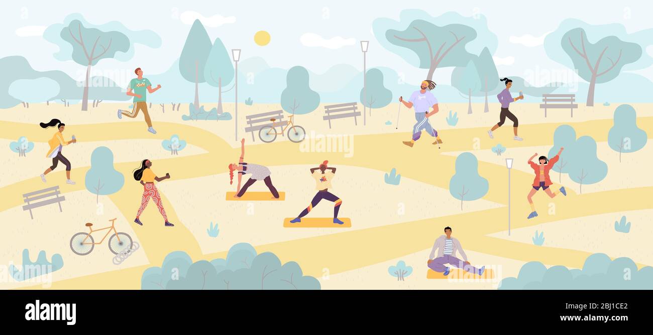 Diverse workout Stock Vector Images - Alamy