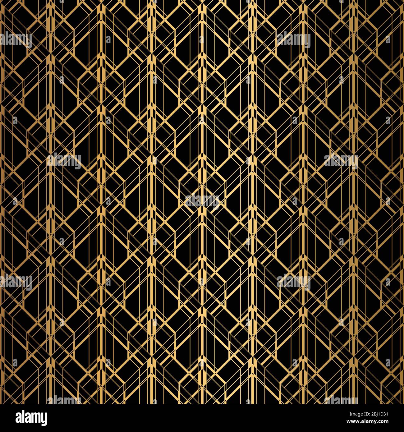 Art Deco Pattern. Seamless black and gold background Stock Vector Image ...