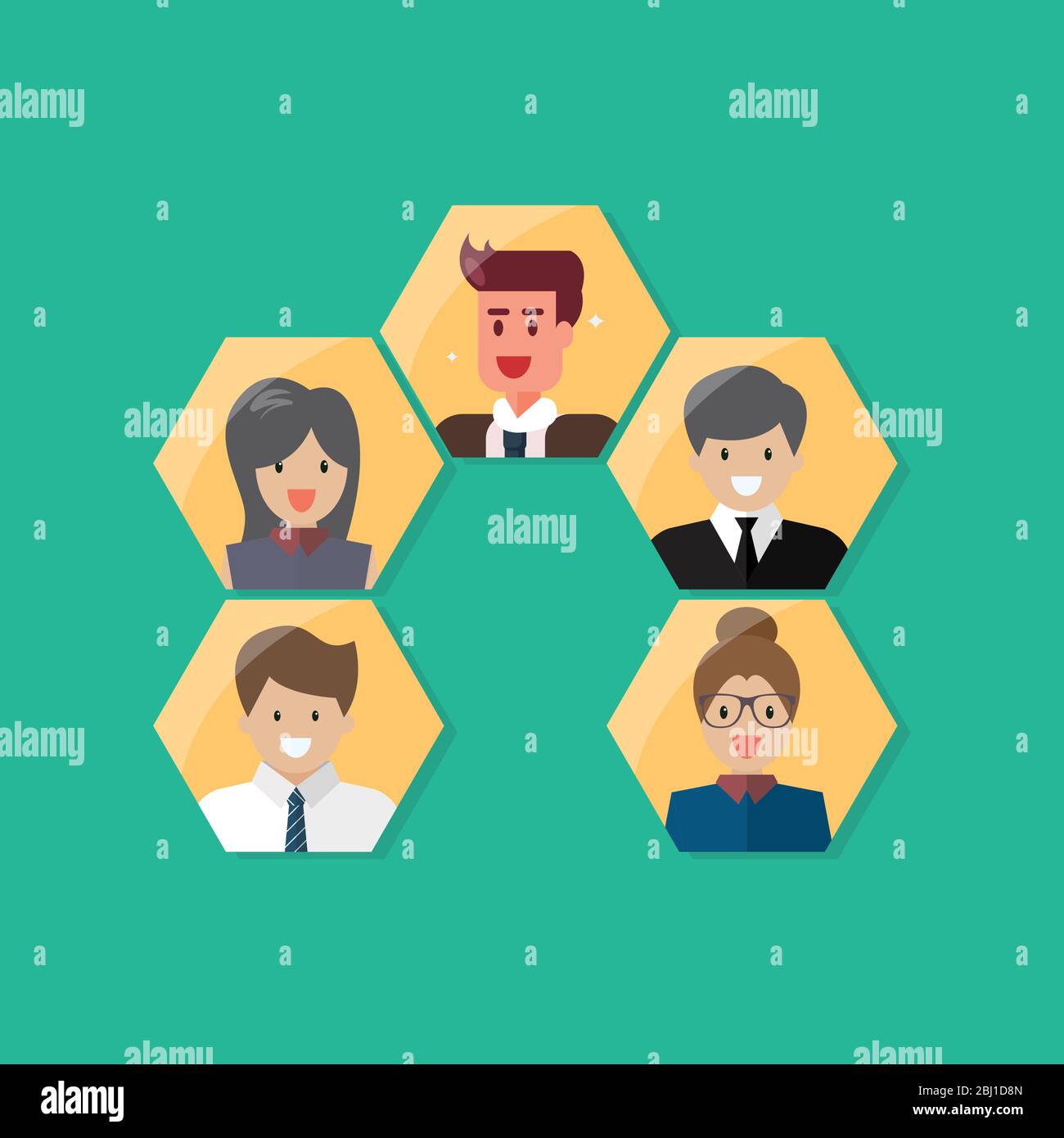 Cartoon illustration diagram communication network Stock Vector Images ...