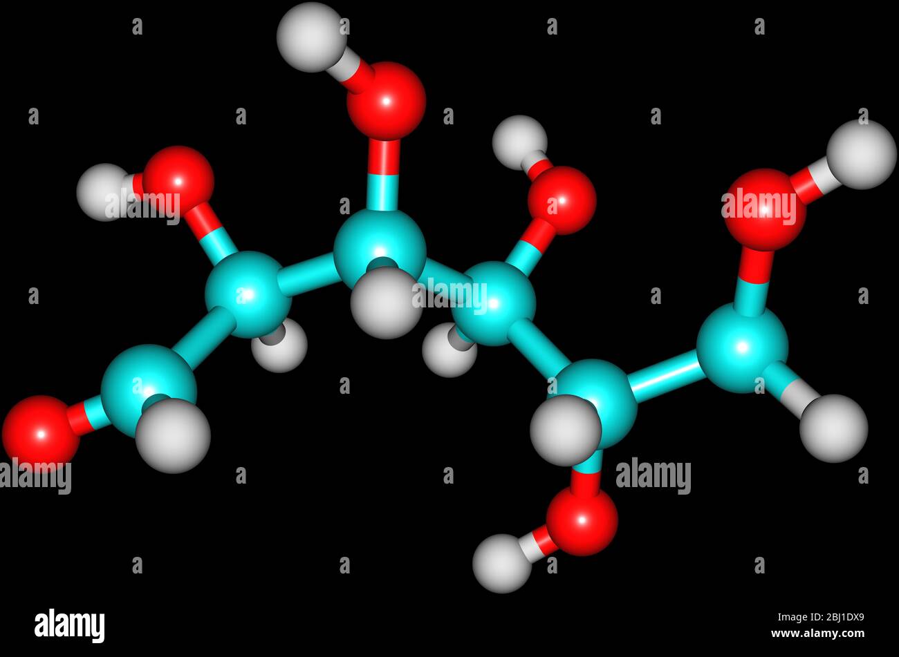 Glucose model on black Stock Photo - Alamy