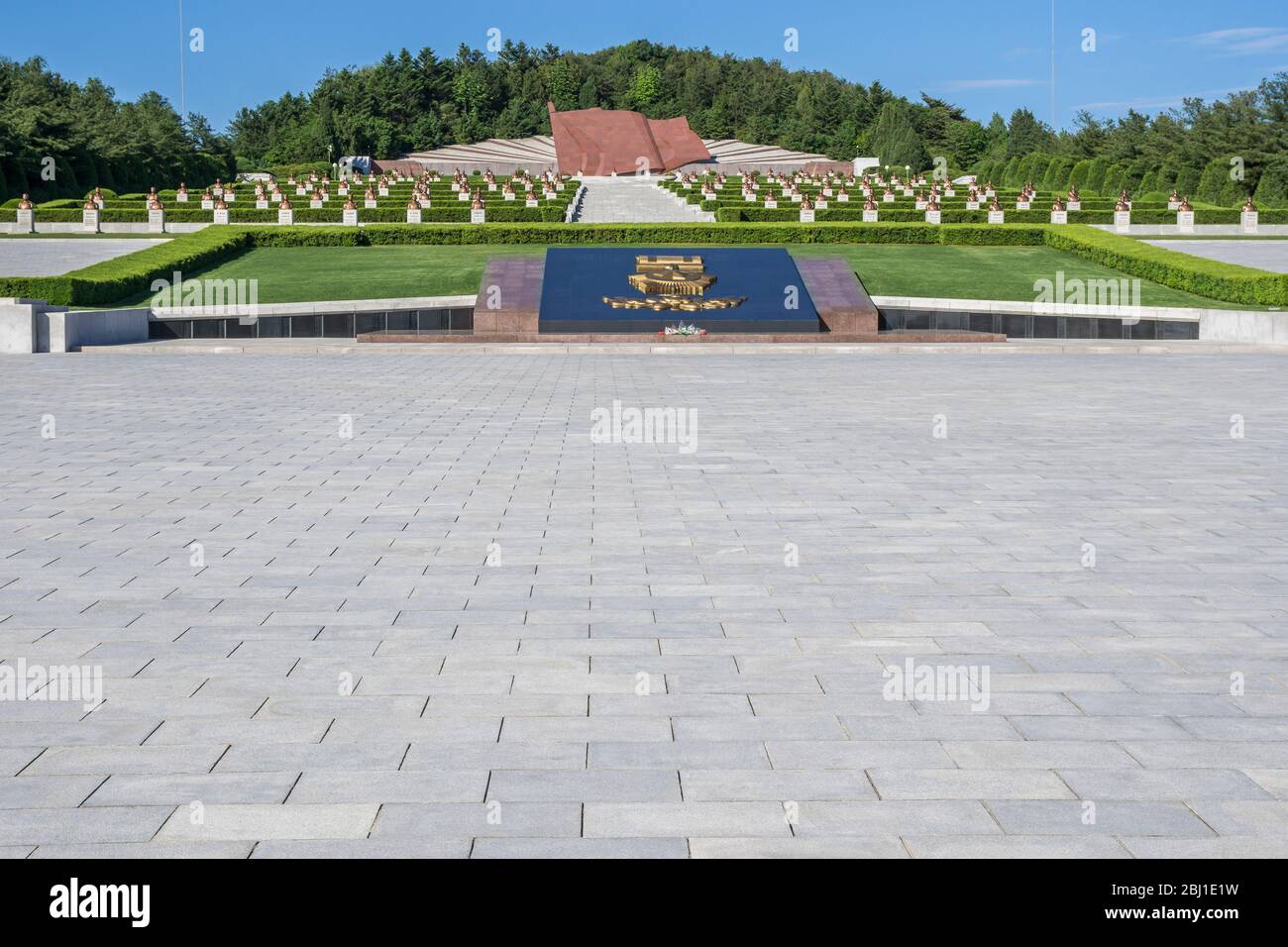 Giant stone flag of the Taesongsan revolutionary martyr's cemetery ...